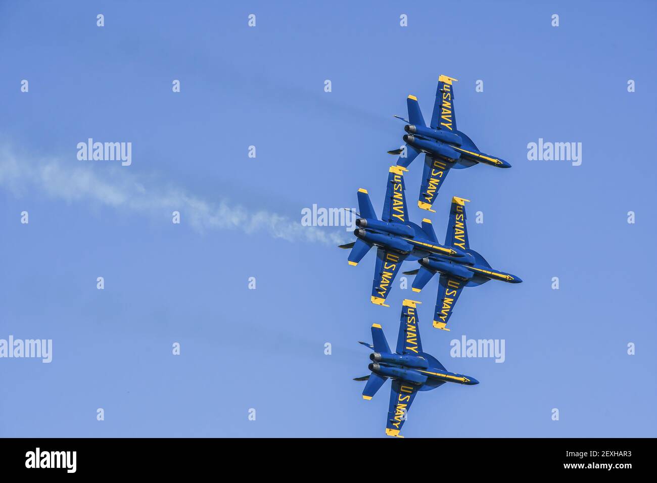 Blue Angels Flying in Formation Stock Photo - Alamy