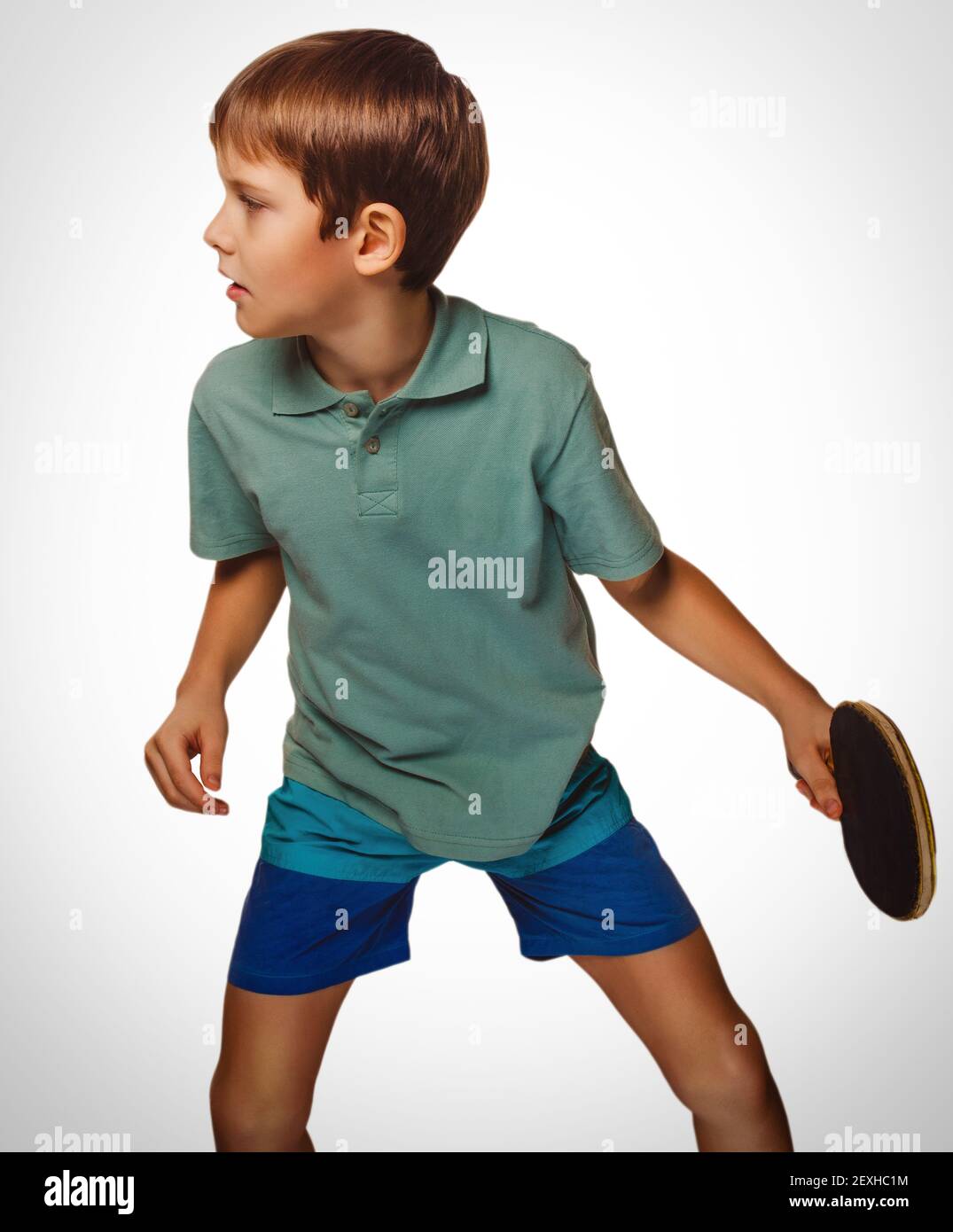 Boy playing ping pong table tennis hi-res stock photography and images ...