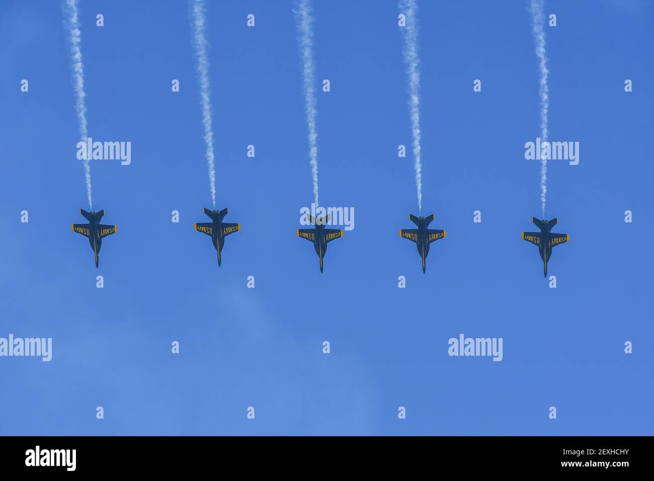 Blue Angels Flying in Formation Stock Photo - Alamy