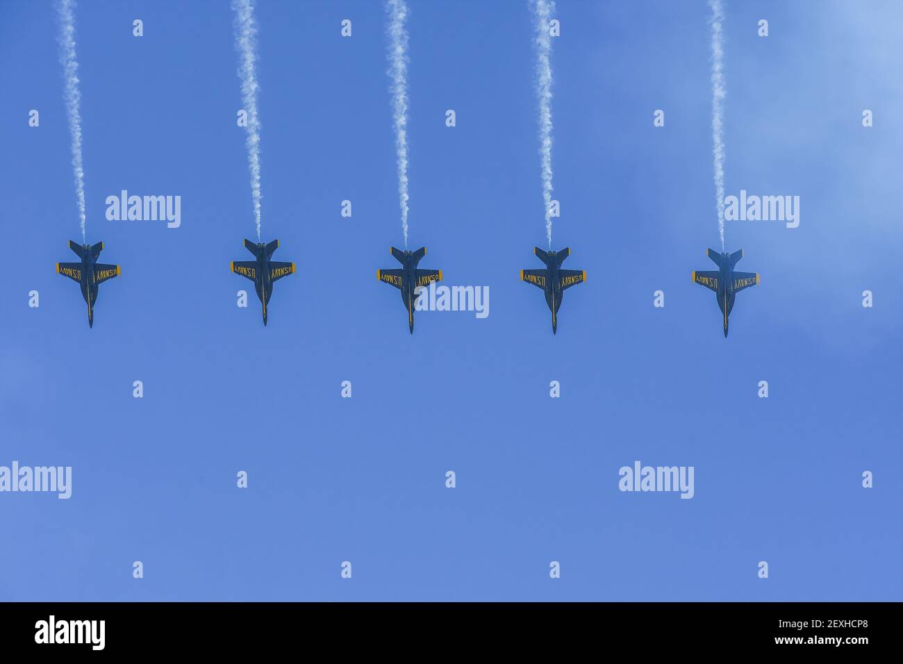 Blue Angels Flying in Formation Stock Photo - Alamy