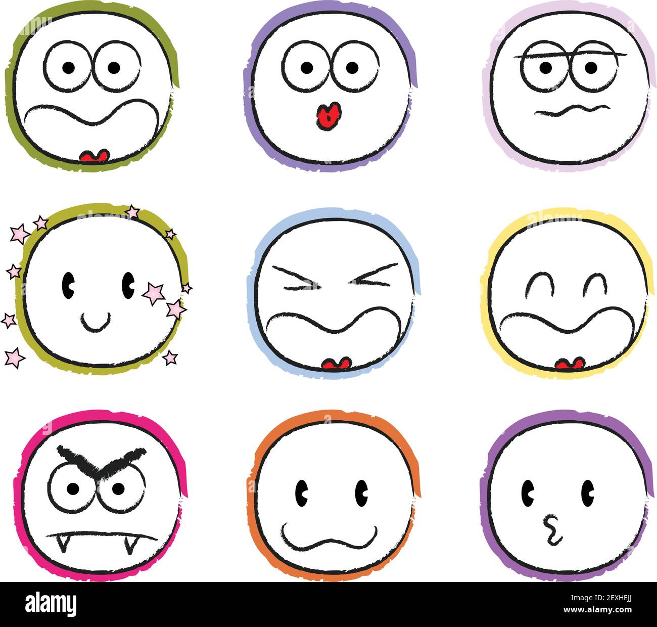 Funny Smiley Faces Animation