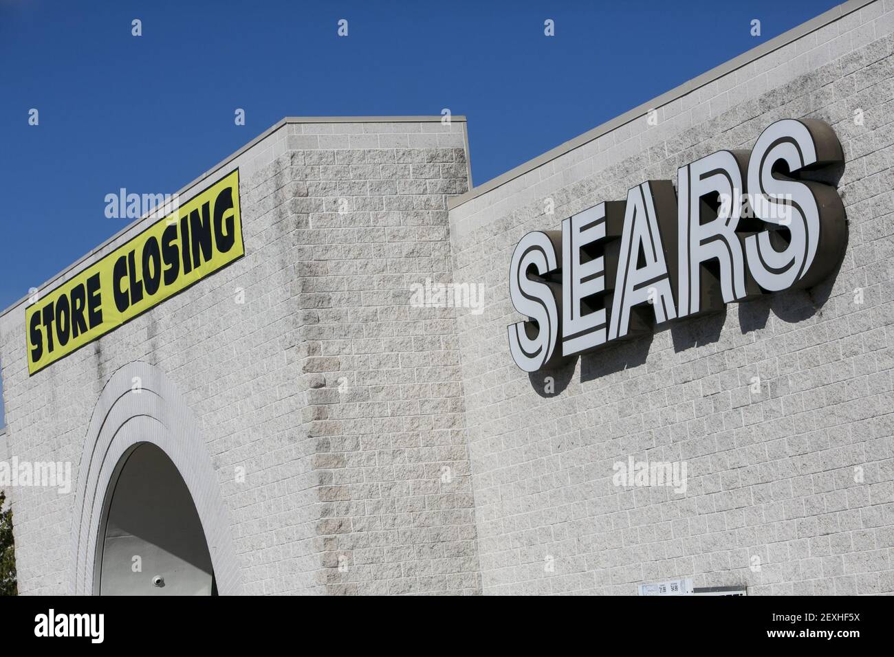 A Sears retail store with a "Store Closing Sale" banner in Chambersburg ...