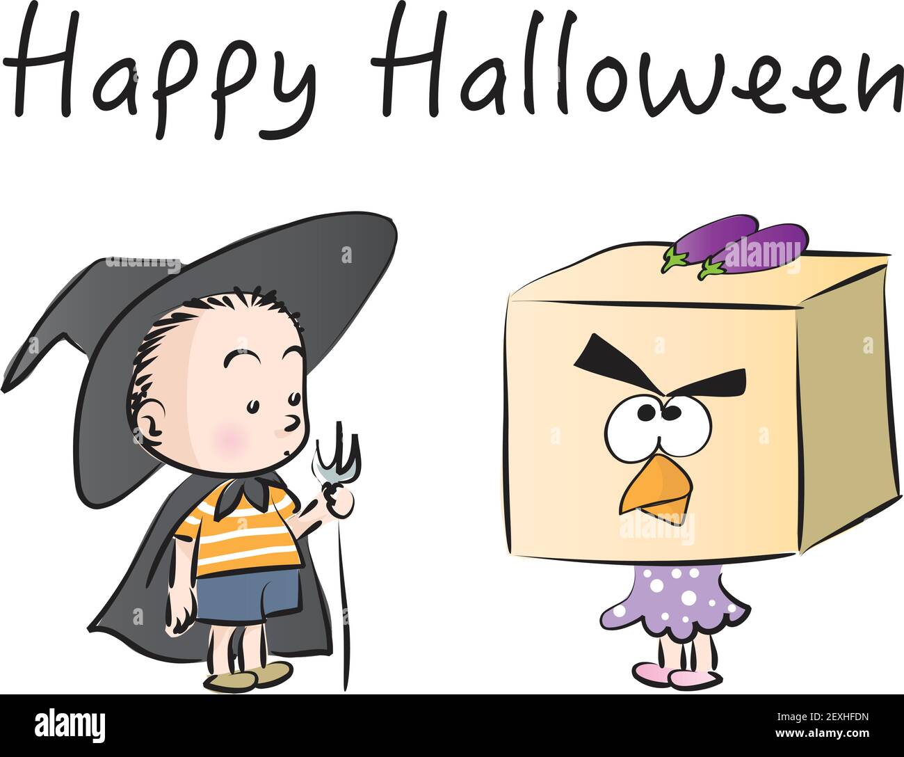 vector cartoon happy halloween comic Stock Vector Image & Art - Alamy