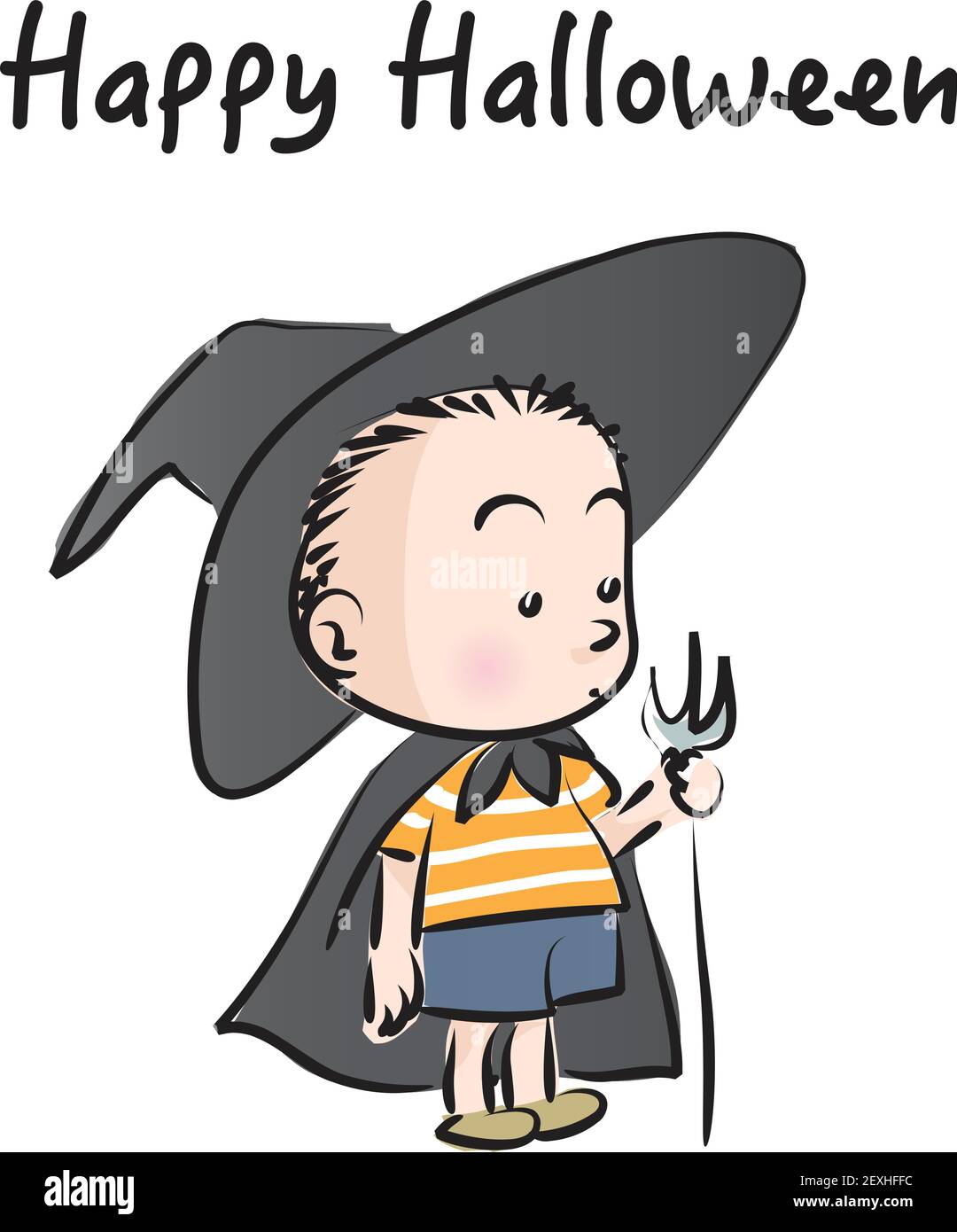 vector cartoon happy halloween comic Stock Vector Image & Art - Alamy