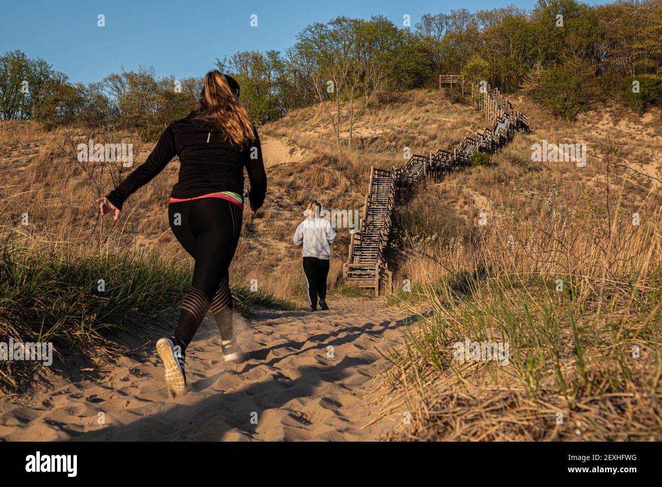 Feel the burn climbing the stairs along the national park's Dune ...