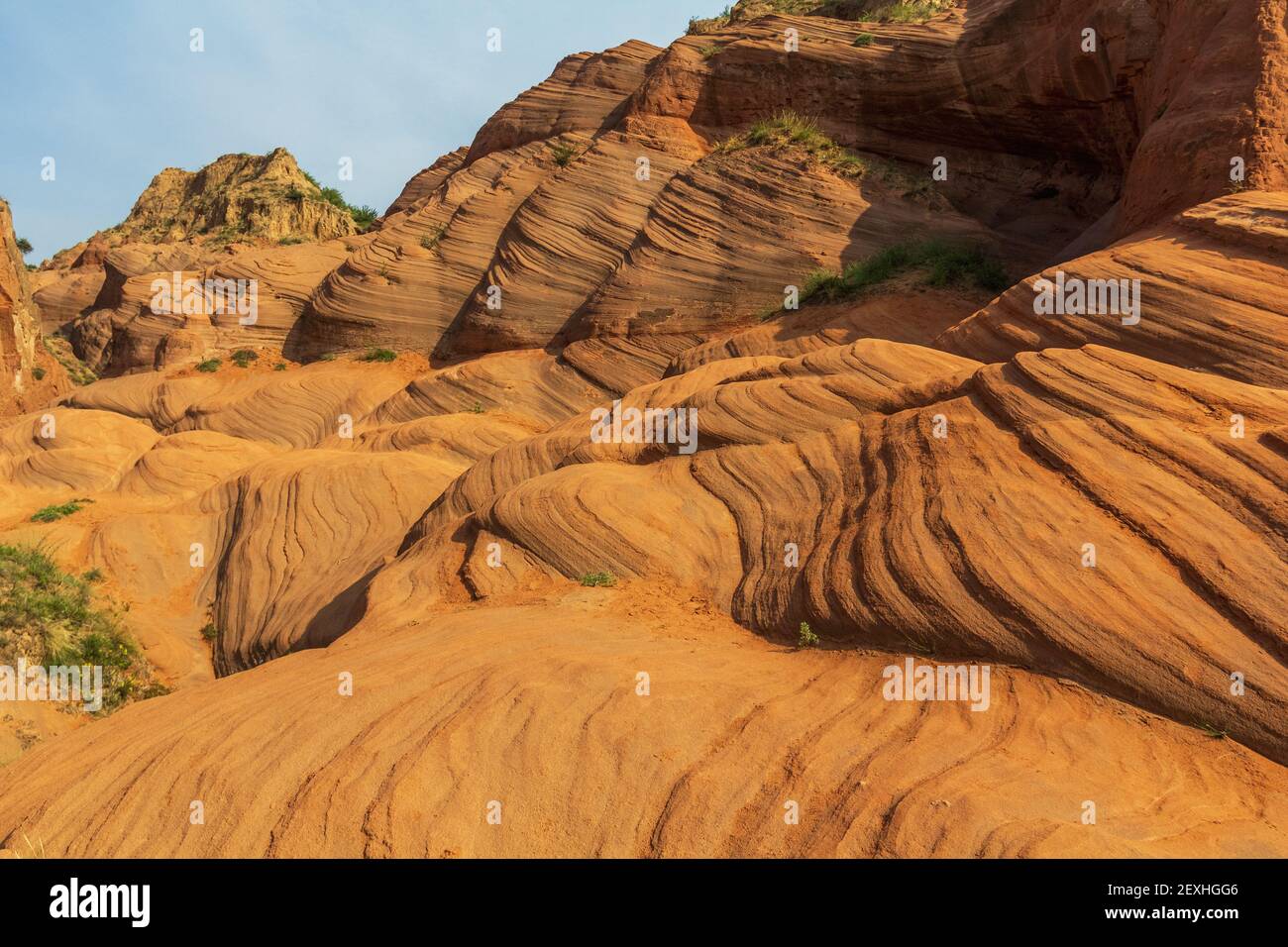 --FILE--Astonishing Danxia landform, which is consist of a red bed ...