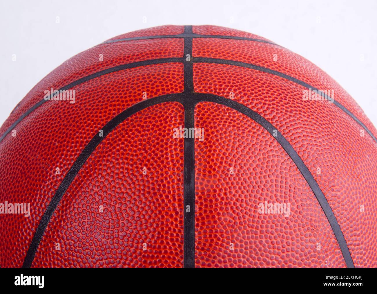 Basketball Close up Partial View Isolated on White Pebbled Pattern ...