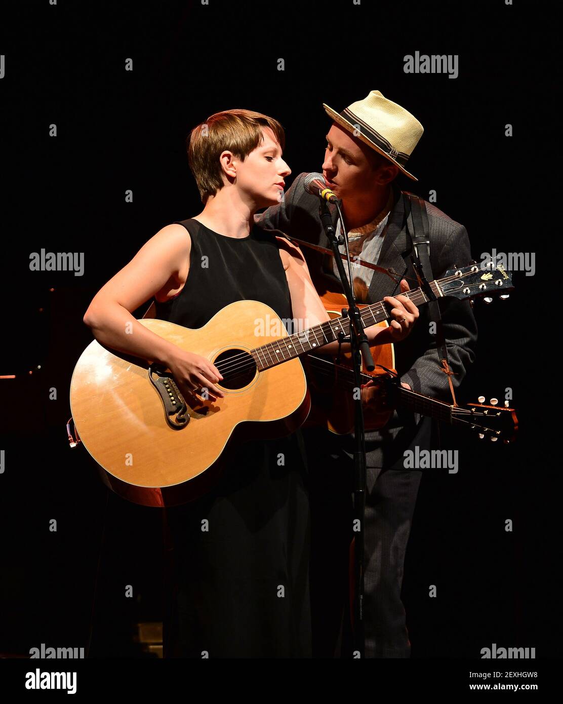 Hannah Lou and Trevor Moss performs live in concert during the ...