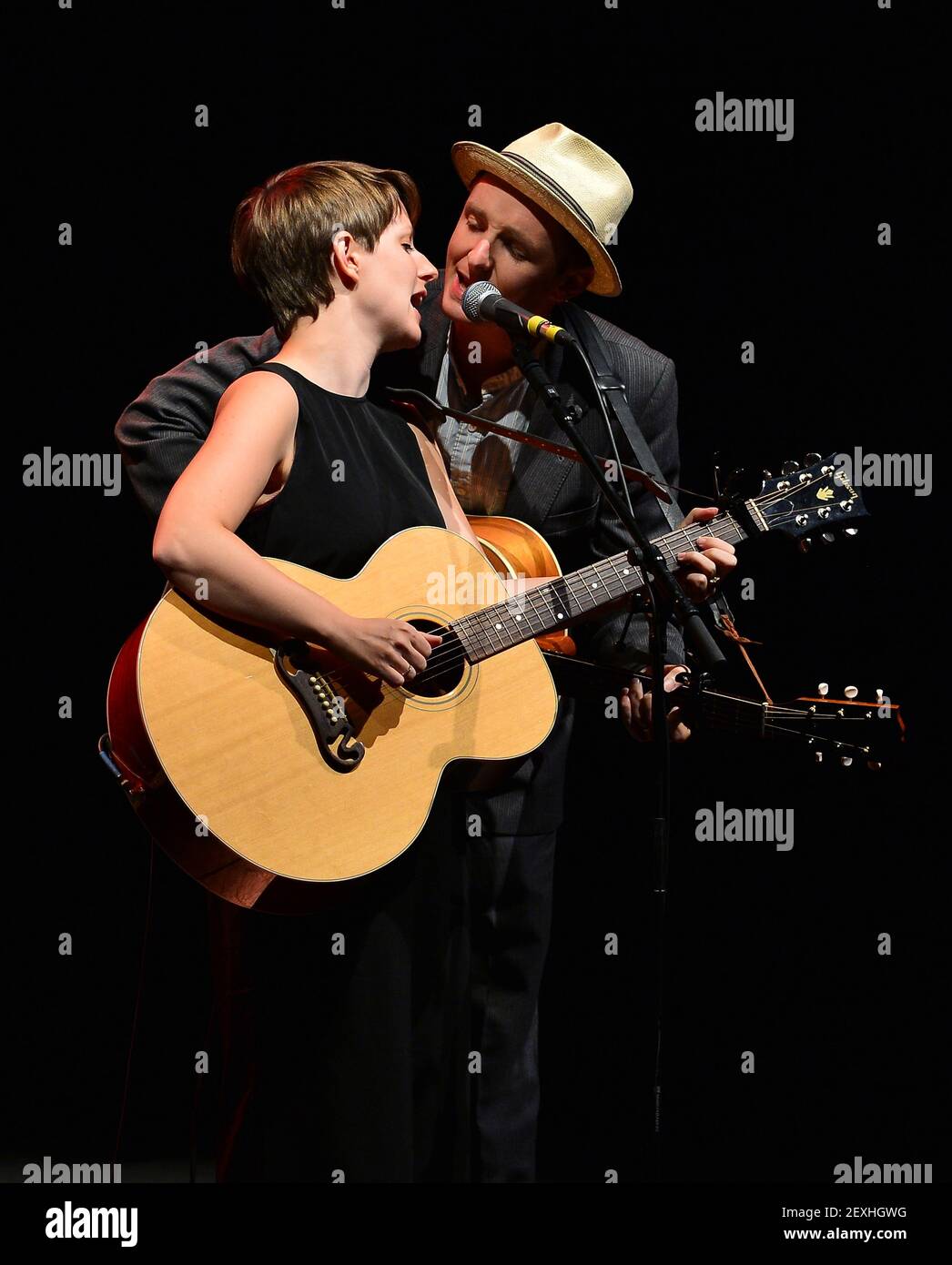 Hannah Lou and Trevor Moss performs live in concert during the ...