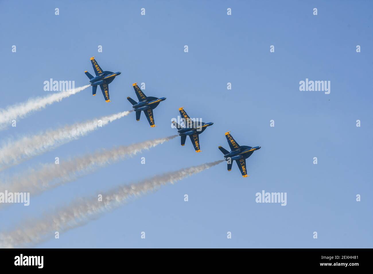 Blue Angels Flying in Formation Stock Photo - Alamy