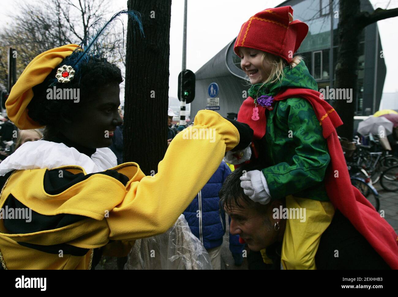 People attends the arrival of Sinterklaas, the Dutch version of Santa ...
