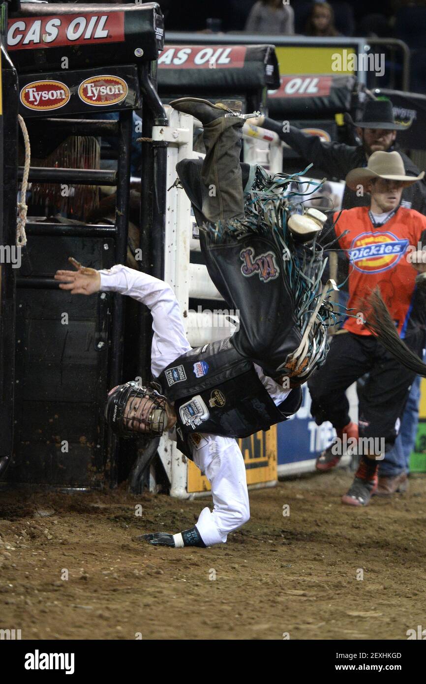 Matt Triplett is thrown off Dark Shadow during round four of The ...