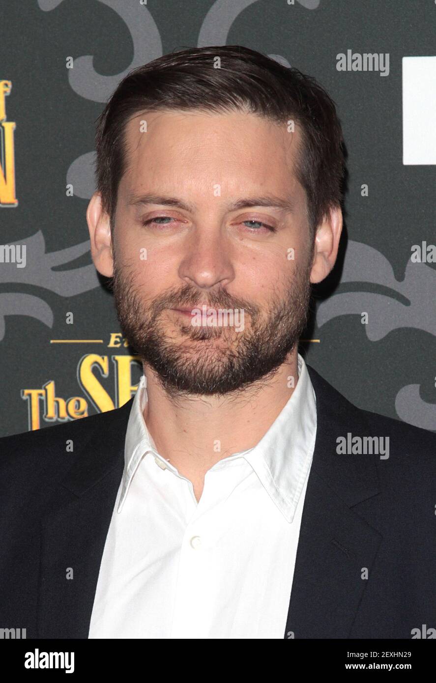 Tobey Maguire attends The Premiere of "The Spoils of Babylon" held at ...