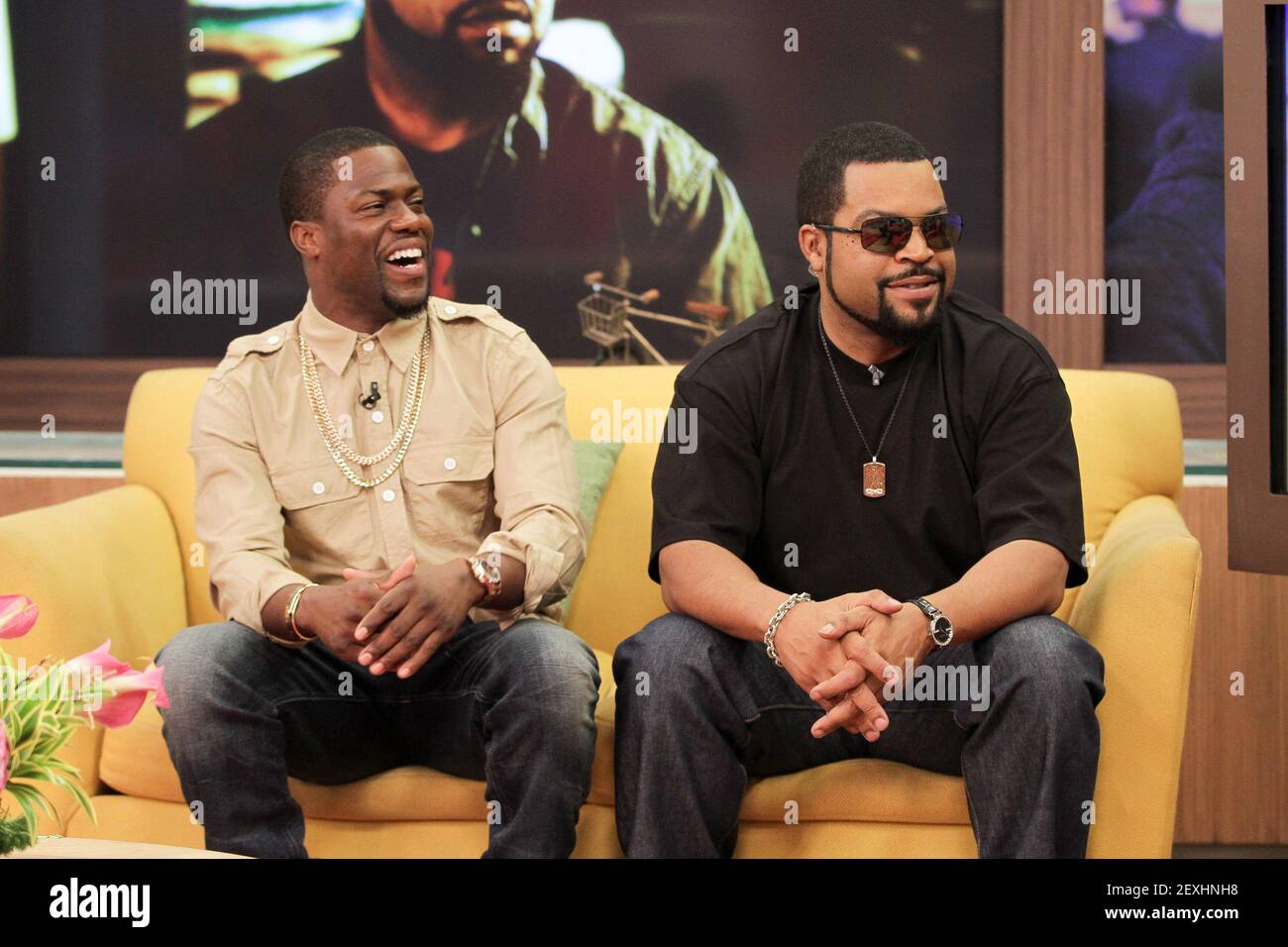Kevin Hart and Ice Cube are seen on the set of Univision's 'Despierta ...