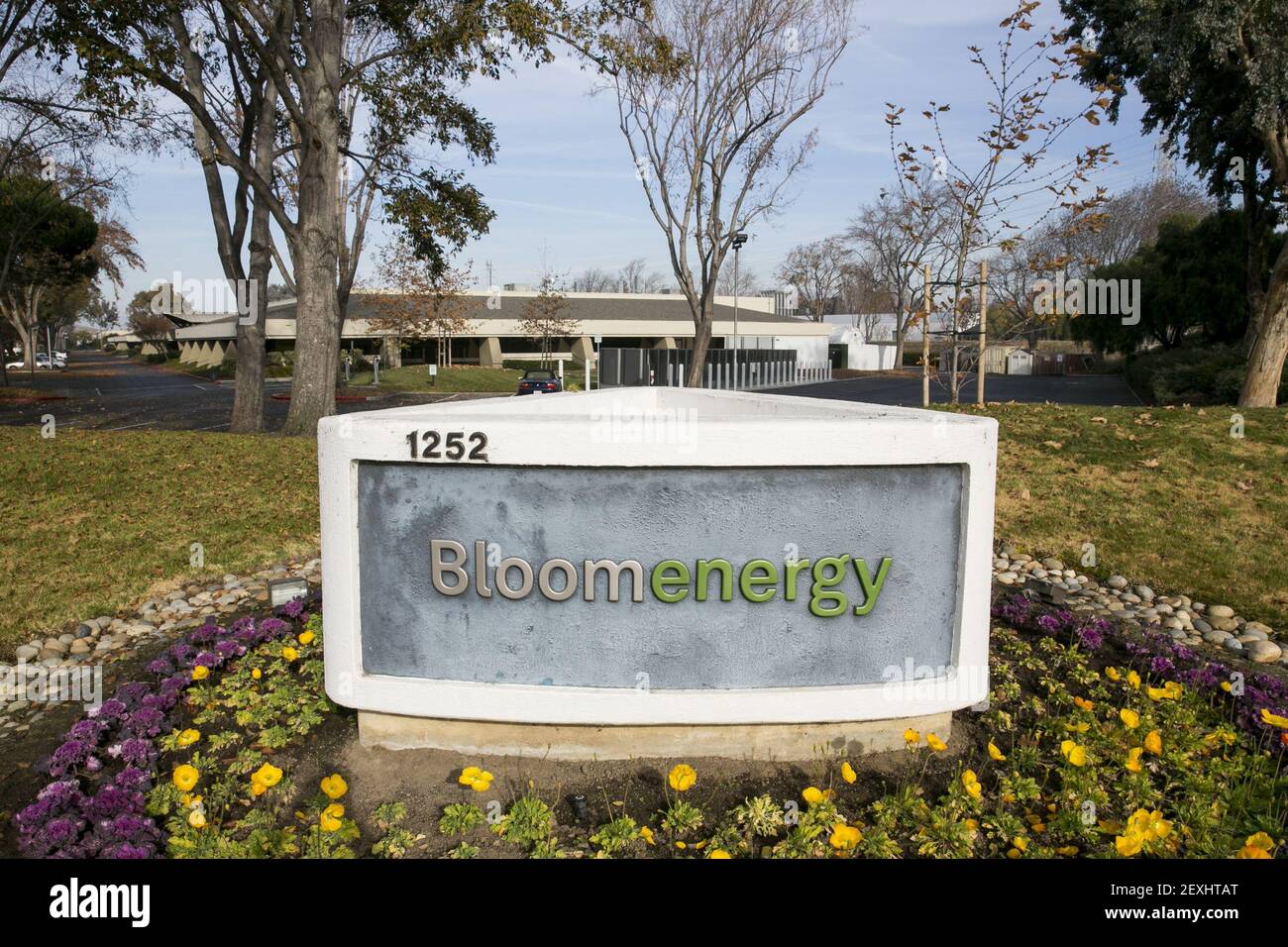 The headquarters of Bloom Energy in Sunnyvale, California on January 1 ...