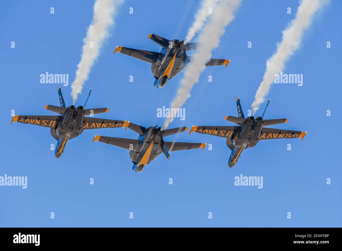 Blue Angels Flying in Formation Stock Photo - Alamy