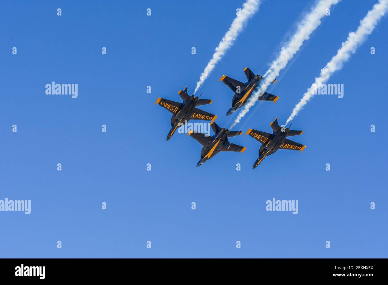 Blue Angels Flying in Formation Stock Photo - Alamy