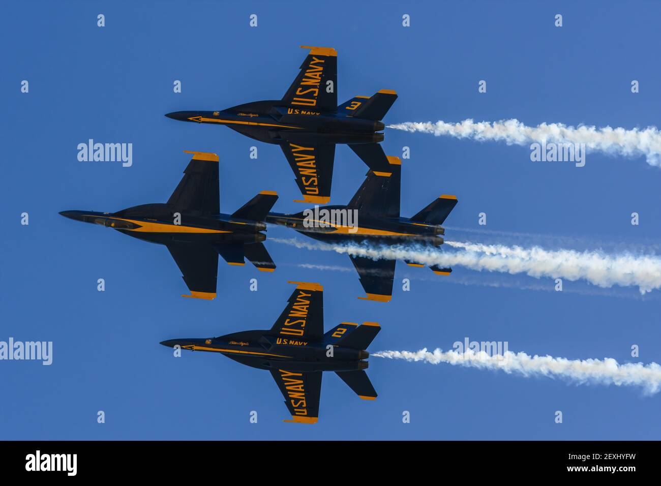 Blue Angels Flying in Formation Stock Photo - Alamy