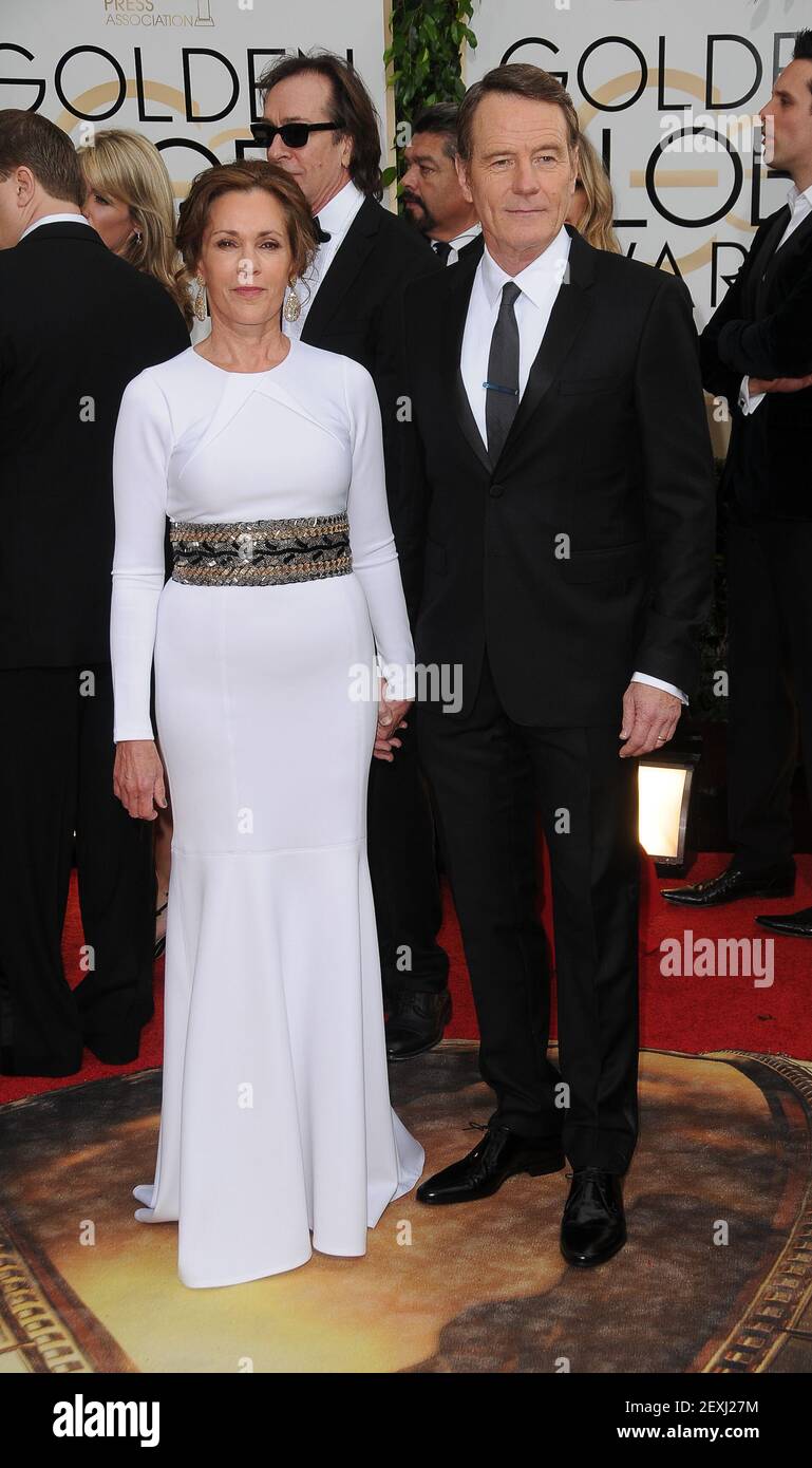 Actor Bryan Cranston and Robin Dearden arrive at the 71st Annual Golden ...
