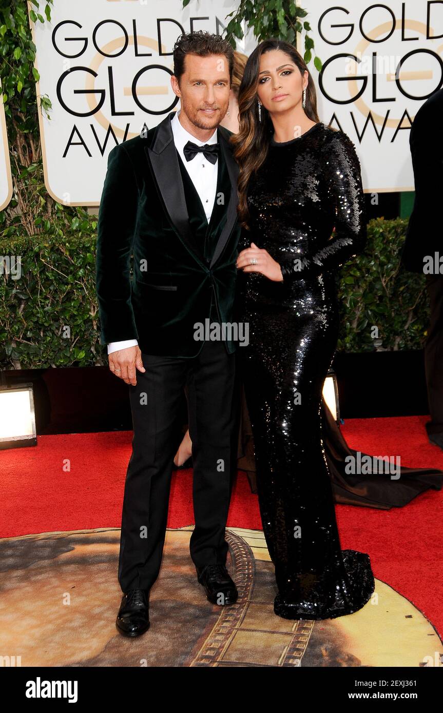 Actor Matthew Mcconaughey and his wife Camila Alves arrives at the 71st ...