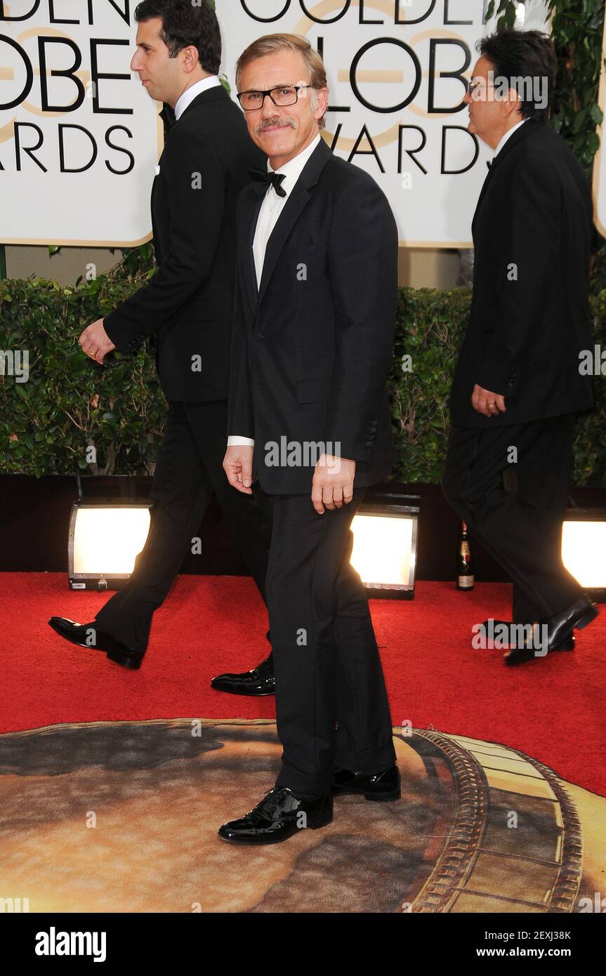 Actor Christoph Walz arrives at the 71st Annual Golden Globe Awards ...