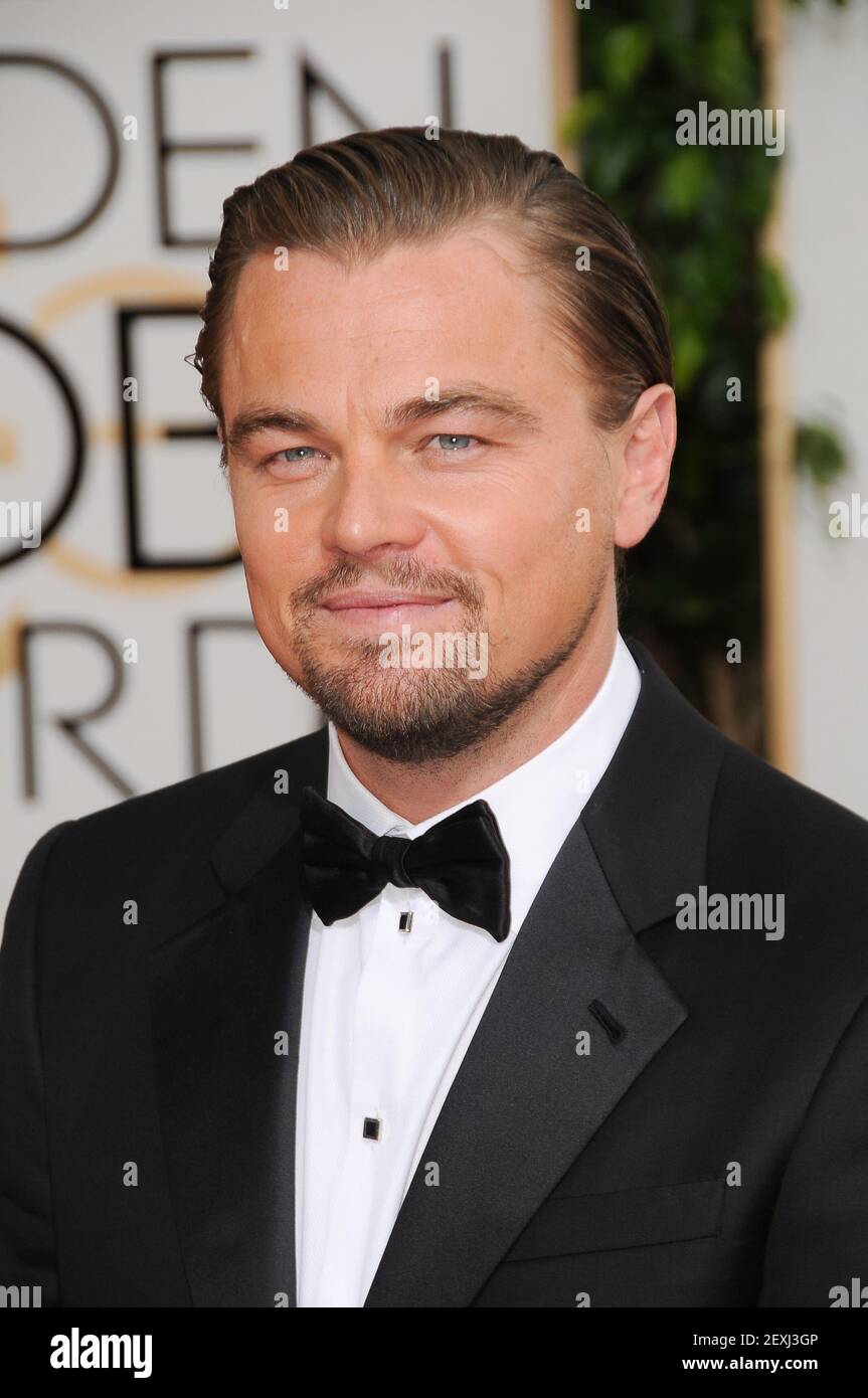 Actor Leonardo DiCaprio arrives at the 71st Annual Golden Globe Awards ...