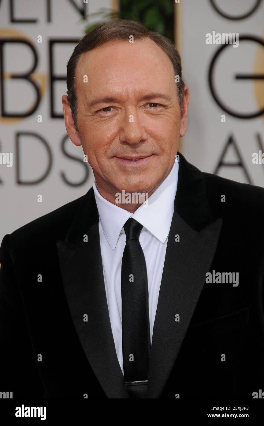 Actor Kevin Spacey arrives at the 71st Annual Golden Globe Awards held ...