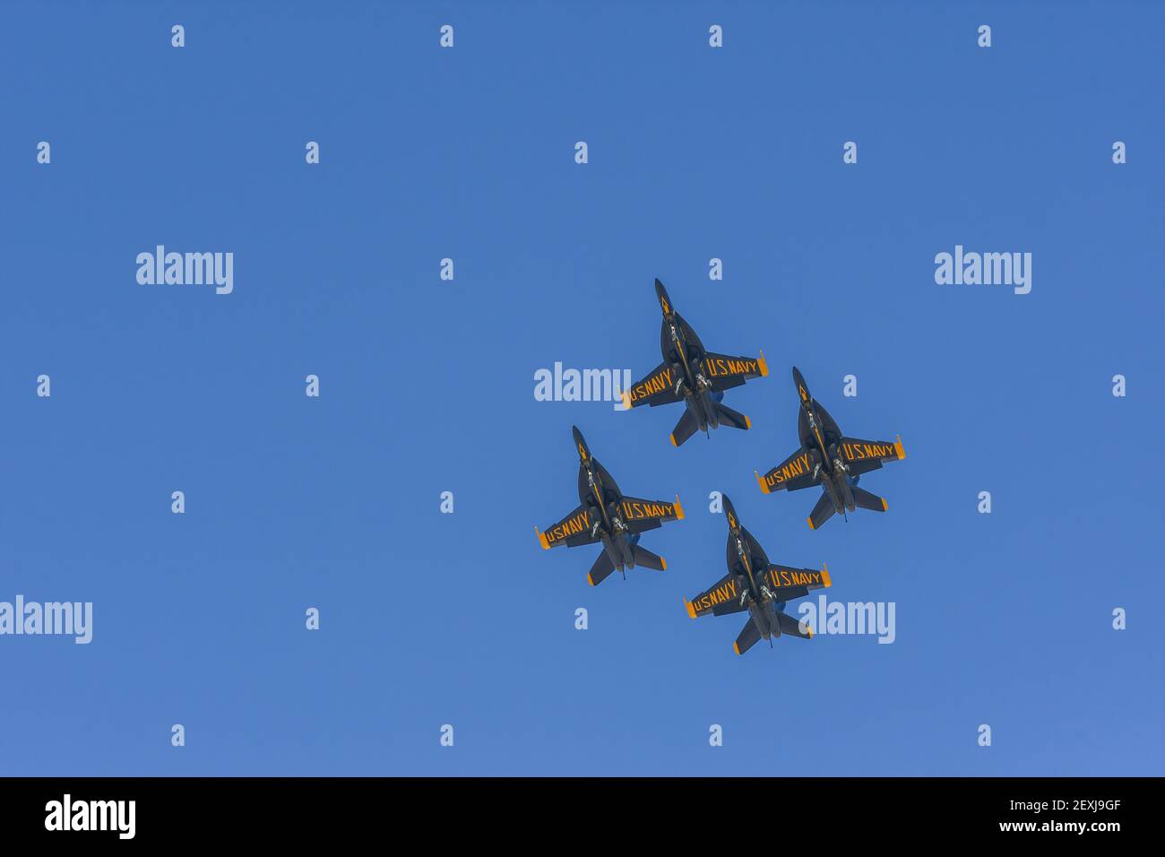 Blue Angels Flying in Formation Stock Photo - Alamy