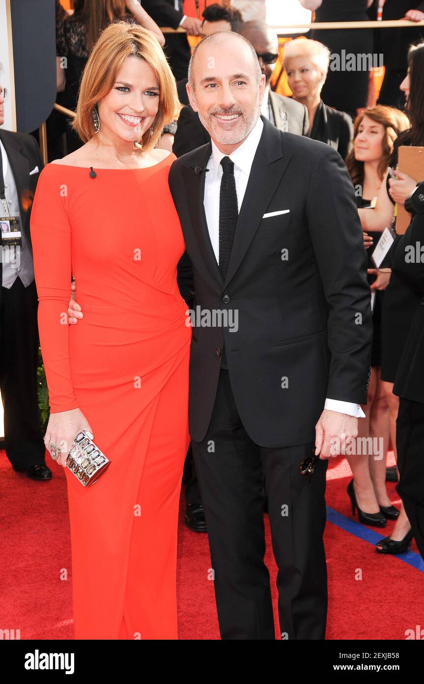 (L-R) Today Co-hosts Savannah Guthrie and Matt Lauer arrive at the 71st ...