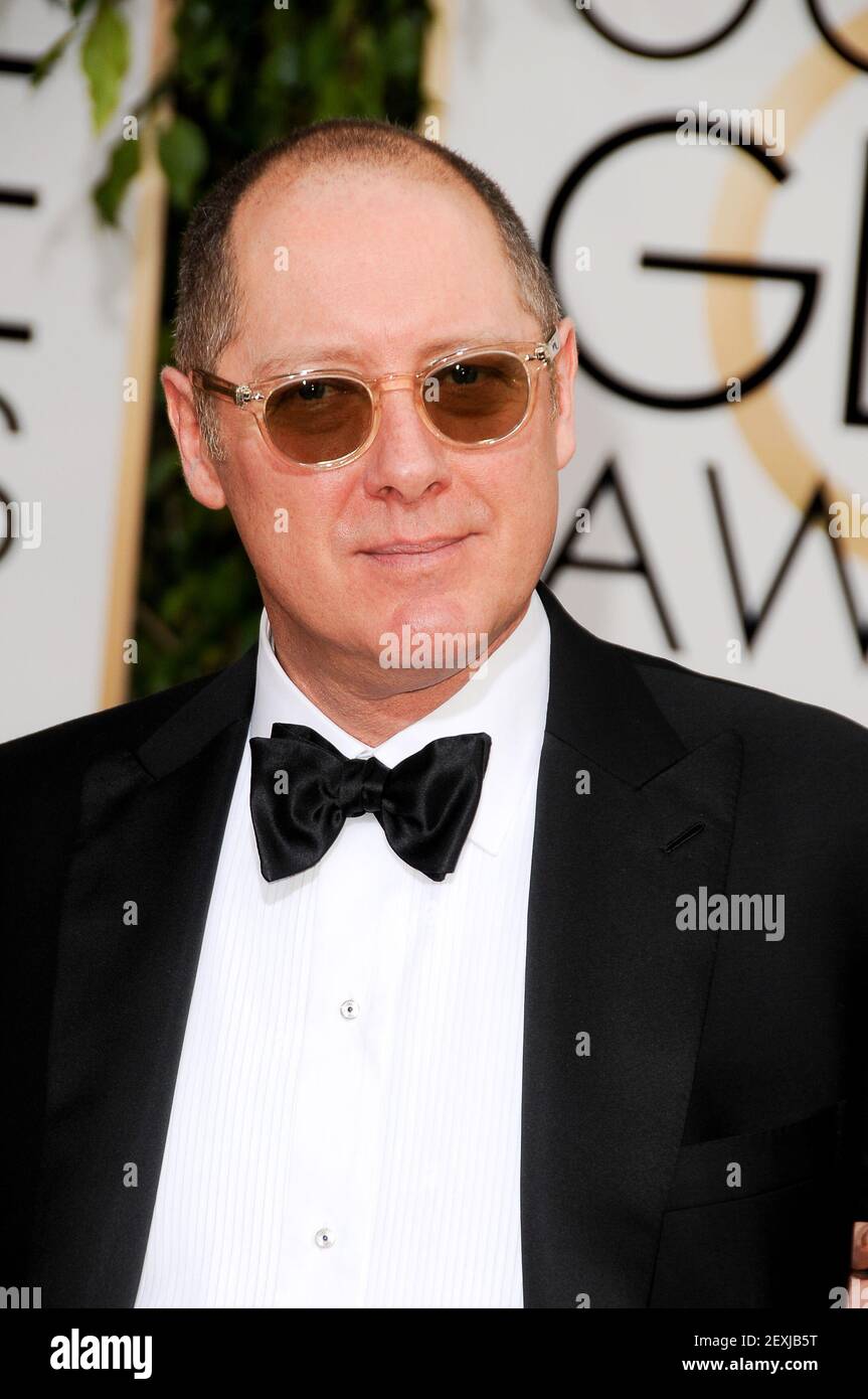 Actor James Spader arrives at the 71st Annual Golden Globe Awards held ...