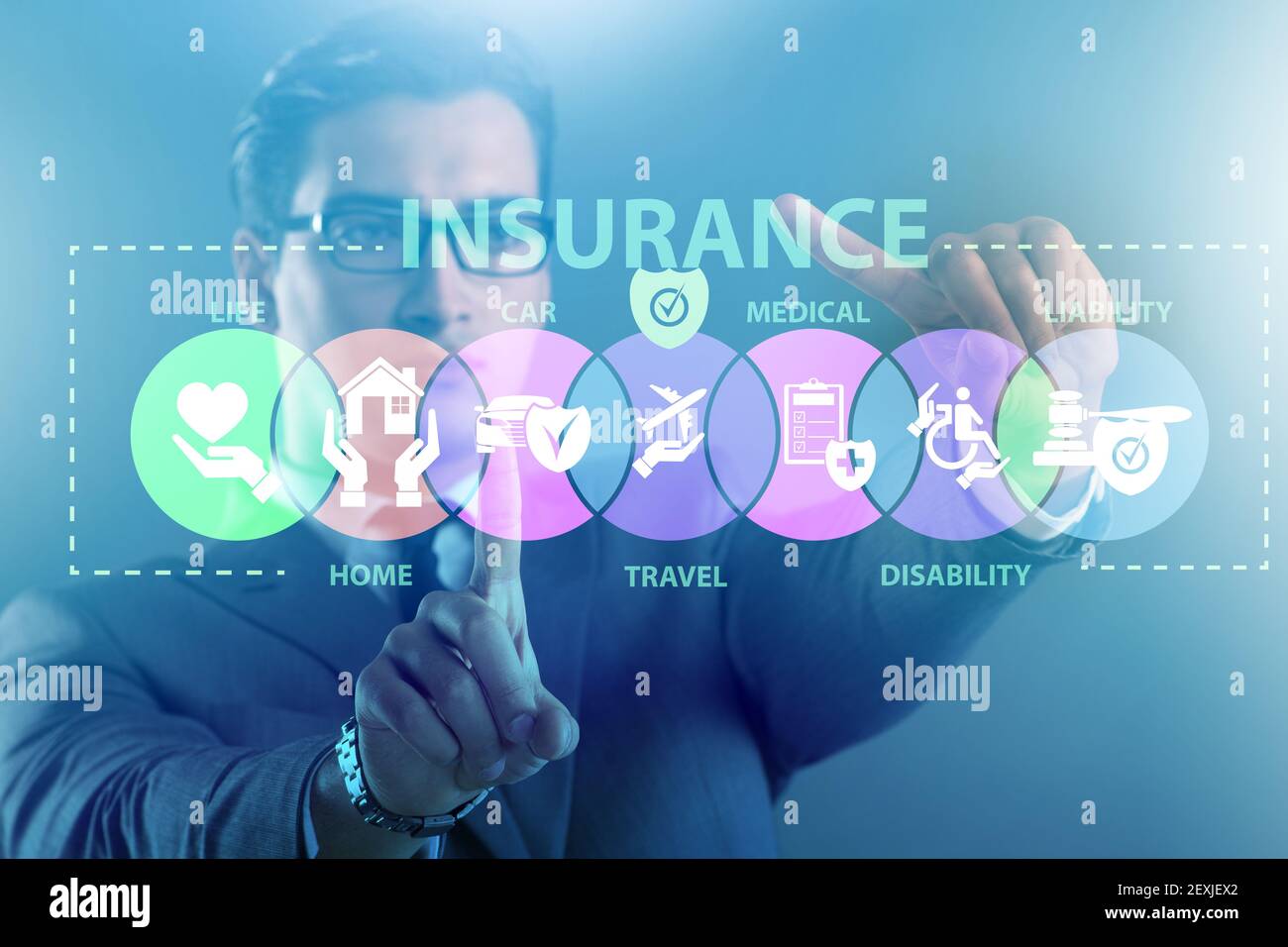 Concept of the various types of insurance Stock Photo - Alamy