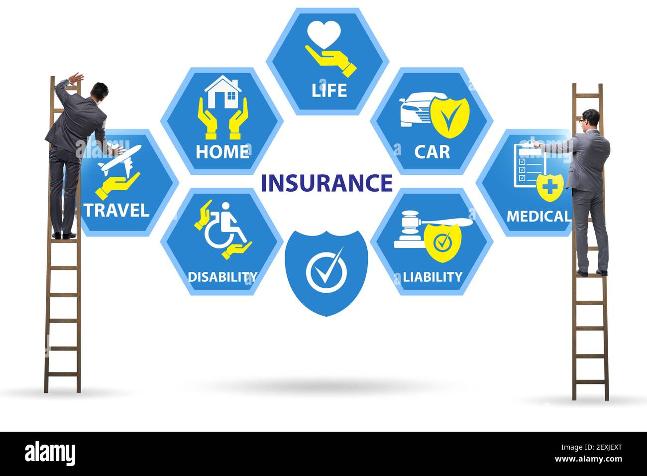 Concept of the various types of insurance Stock Photo - Alamy