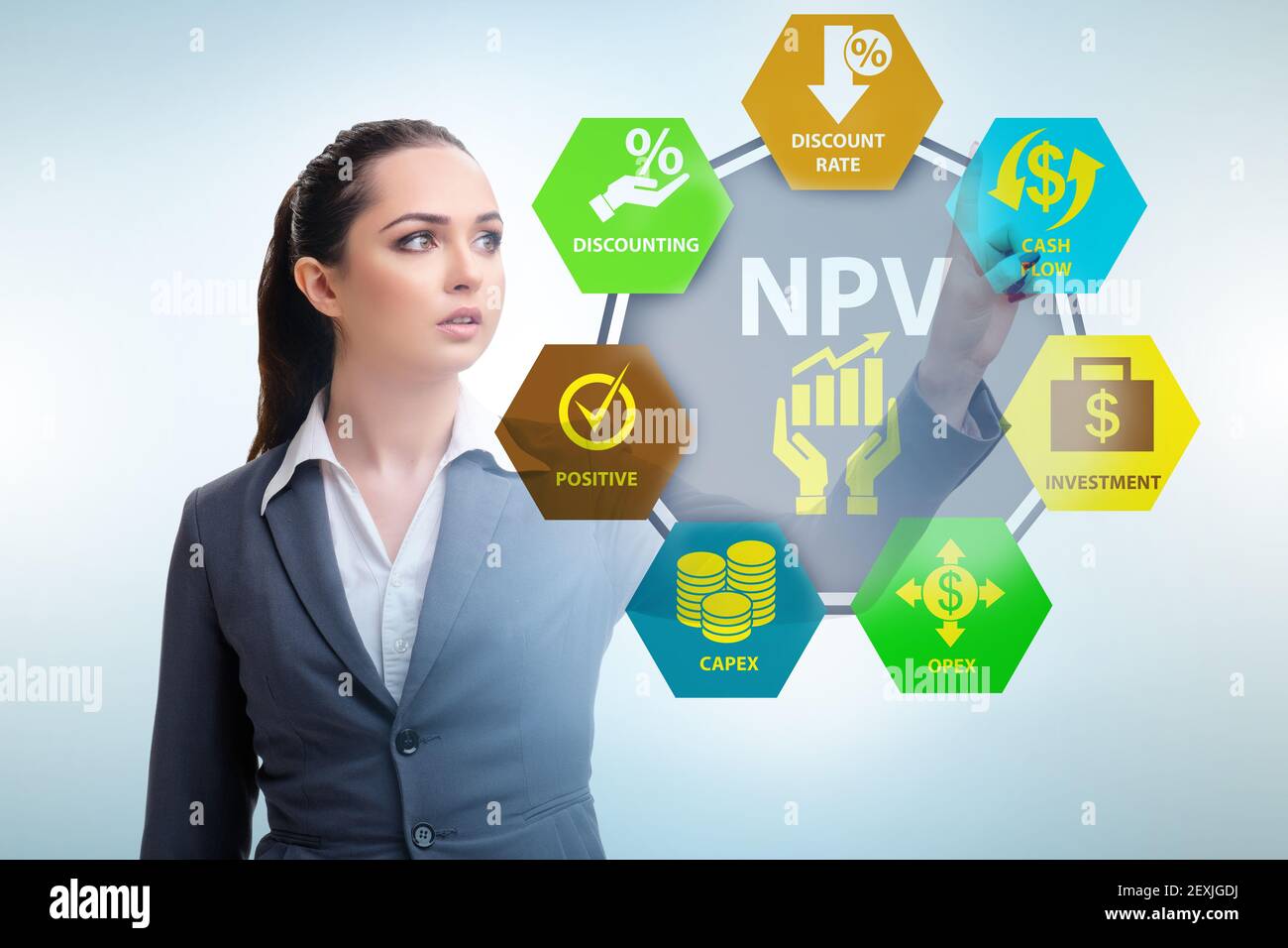 Concept of NPV - Net Present Value in evaluation Stock Photo - Alamy