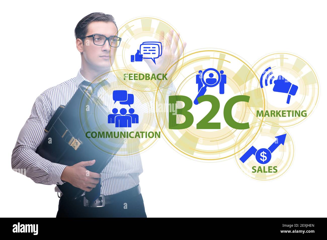 Business to customer concept with the business people Stock Photo - Alamy