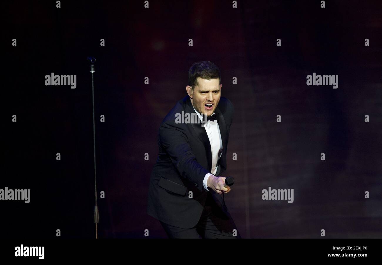 Canadian singer Michael Buble performs during the To Be Loved Tour in ...