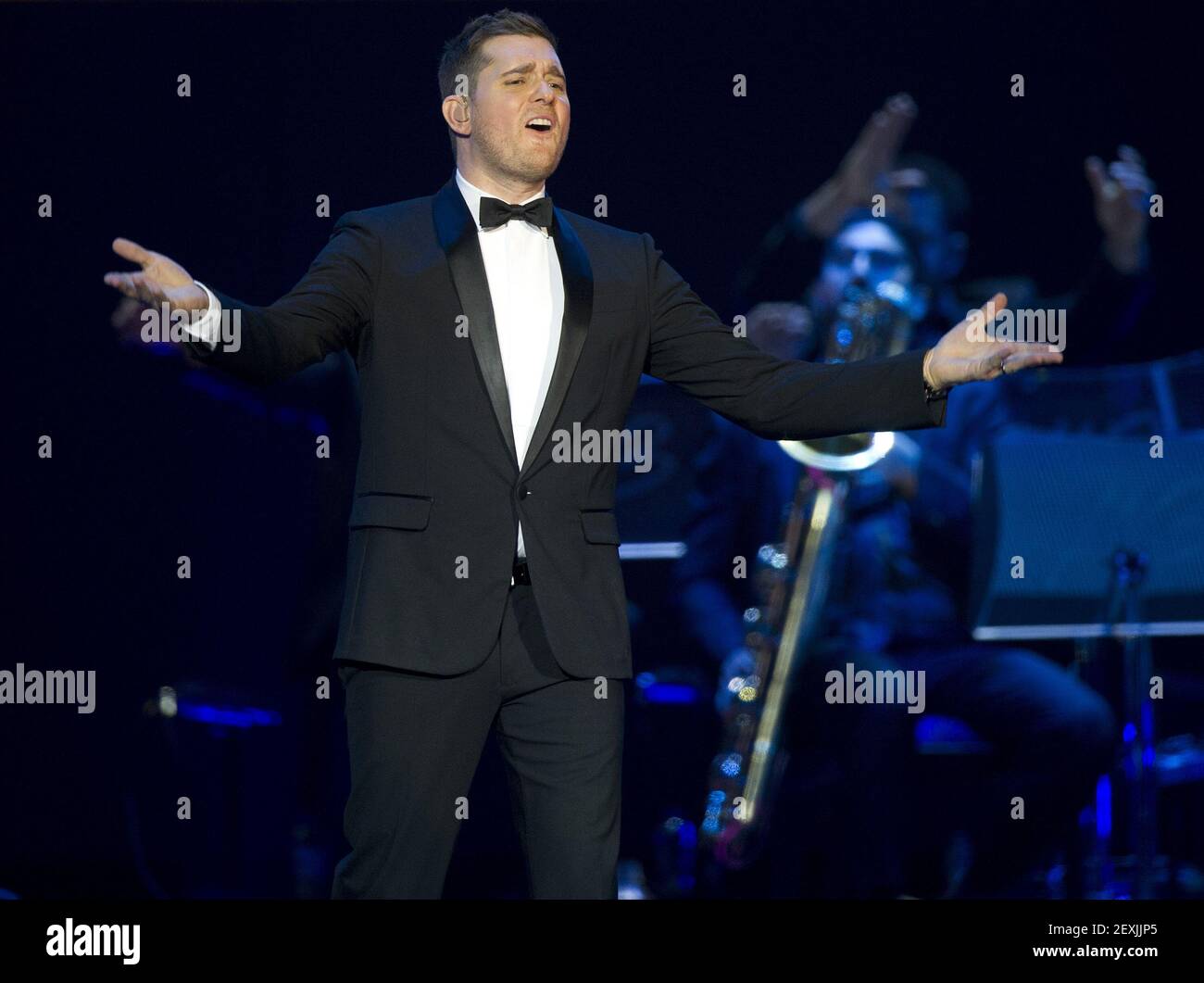 Canadian singer Michael Buble performs during the To Be Loved Tour in ...