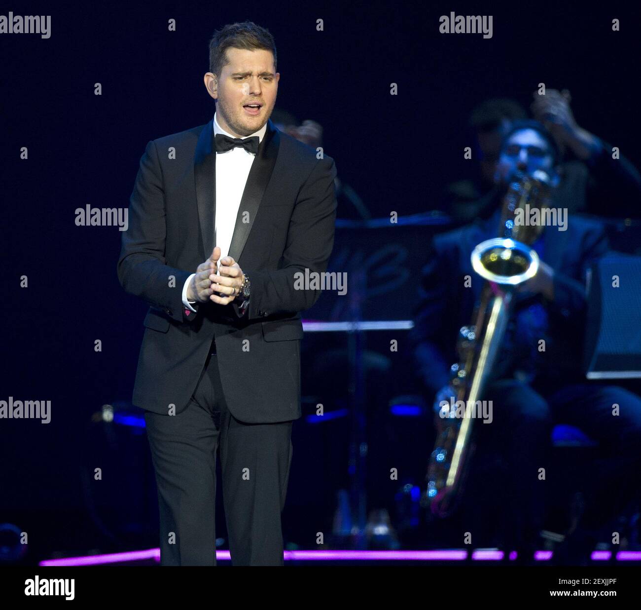 Canadian singer Michael Buble performs during the To Be Loved Tour in ...