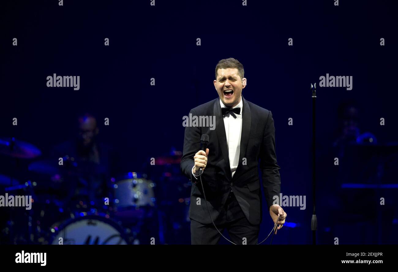 Canadian singer Michael Buble performs during the To Be Loved Tour in ...