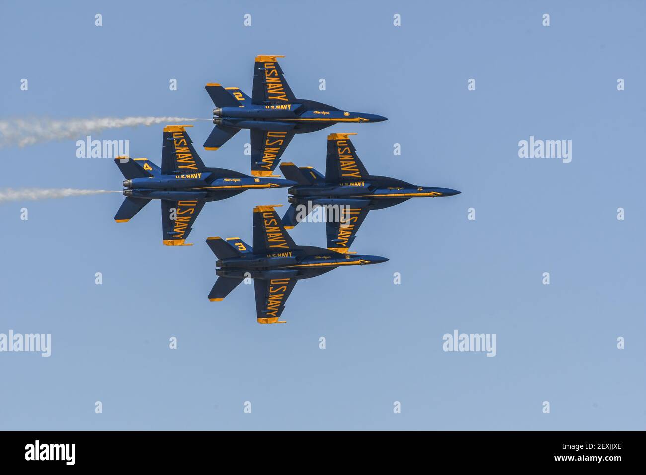 Blue Angels Flying in Formation Stock Photo - Alamy