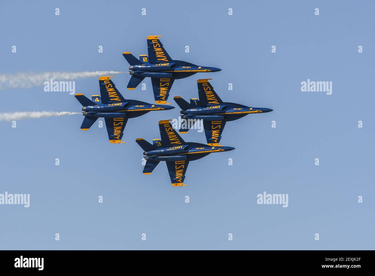 Blue Angels Flying in Formation Stock Photo - Alamy