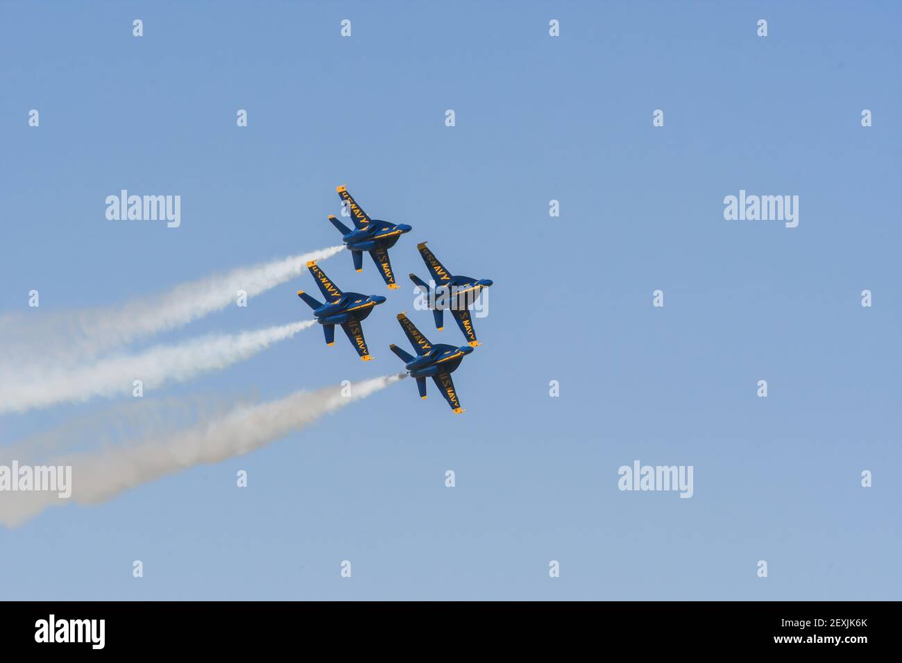 Blue Angels Flying in Formation Stock Photo - Alamy