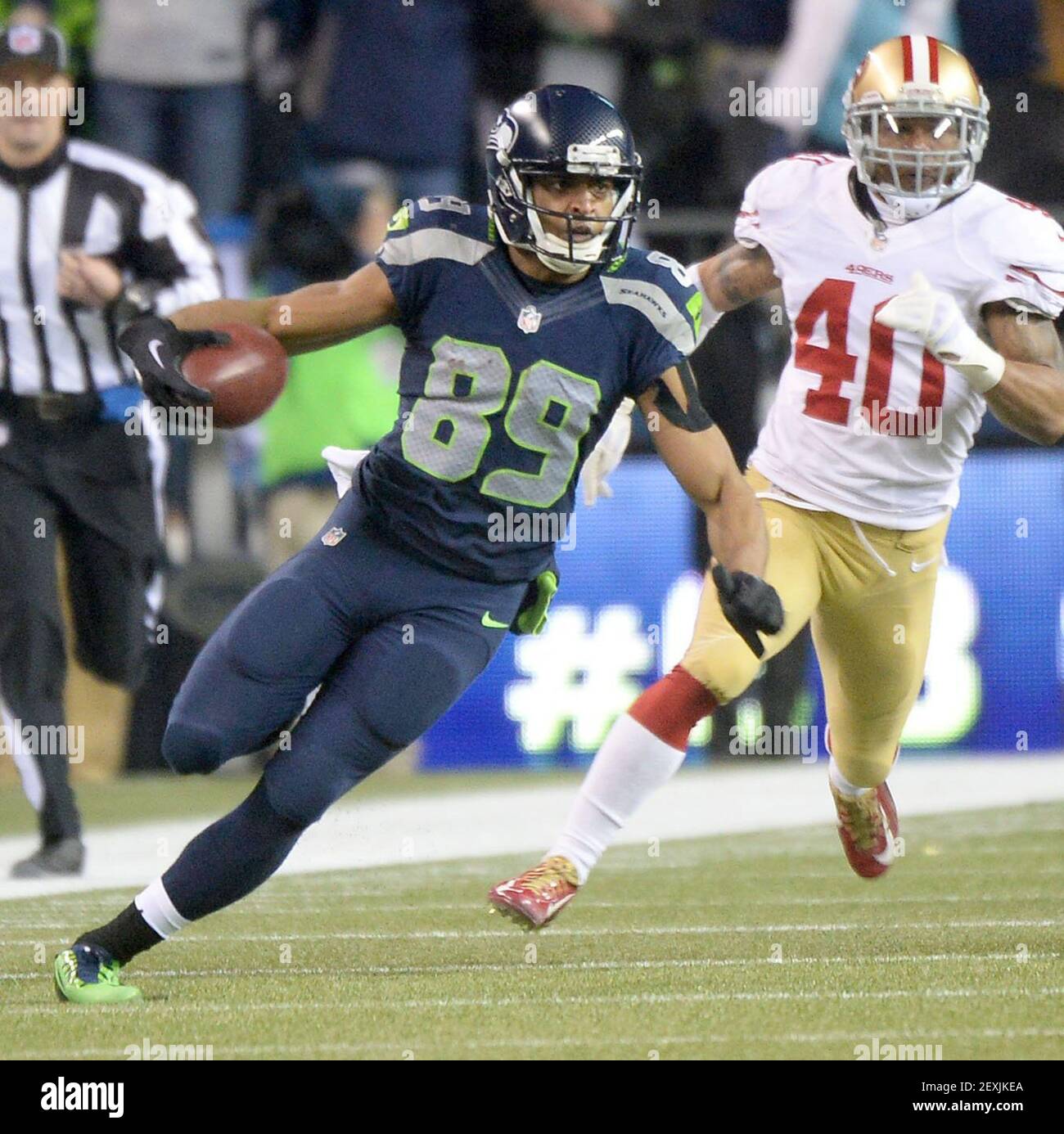 Seattle Seahawks wide receiver Doug Baldwin returns a kick off for 69 ...