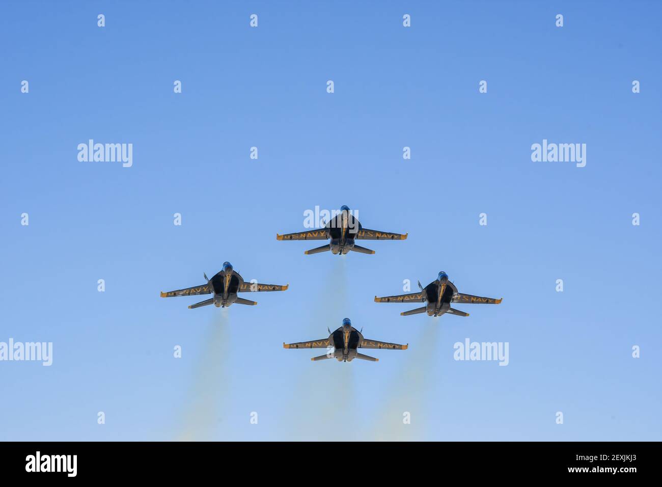 Blue Angels Flying in Formation Stock Photo - Alamy