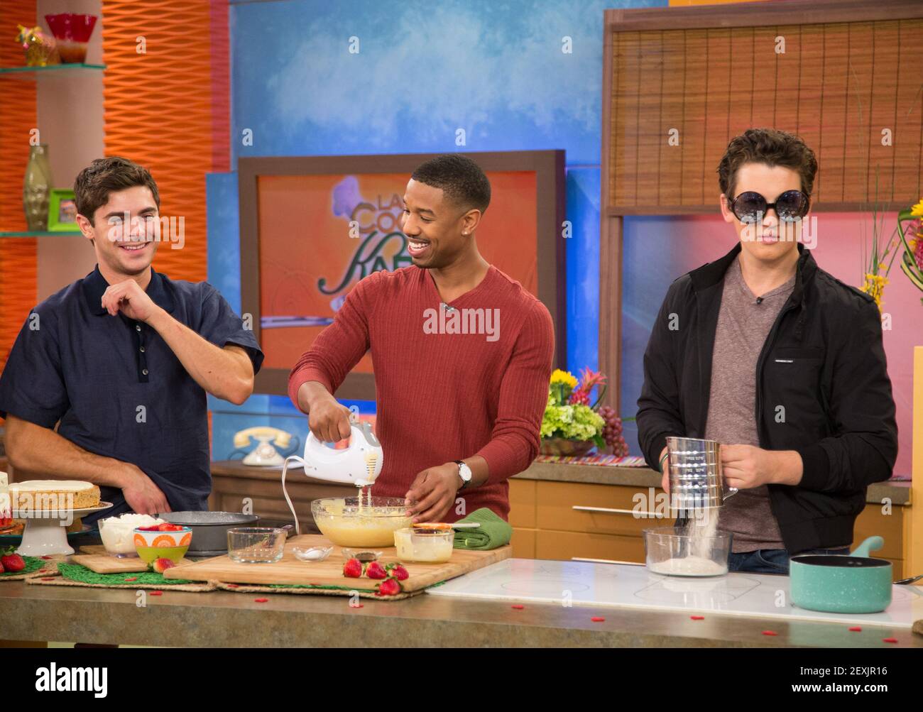Miles Teller, Zac Efron, Michael B. Jordan are seen on the set of ...