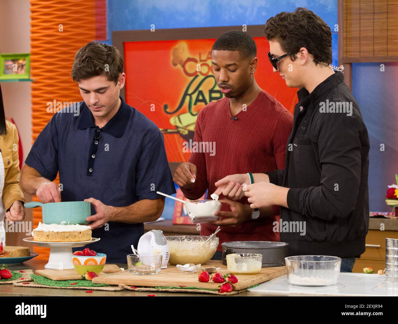 Zac Efron, Michael B. Jordan and Miles Teller are seen on the set of ...