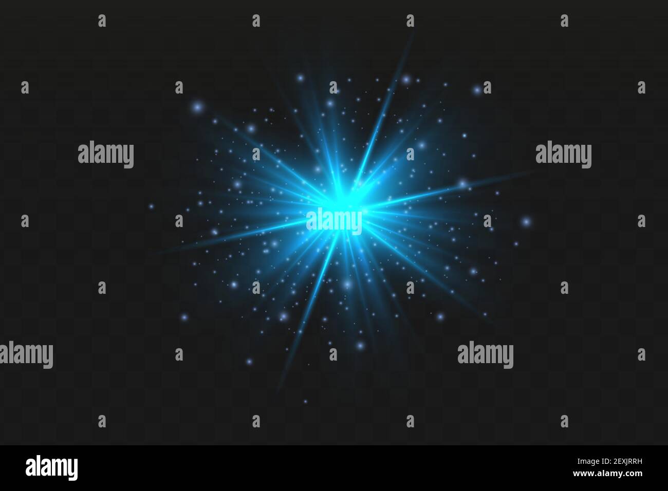 Blue glowing lights effects isolated on background. Glow light effect ...
