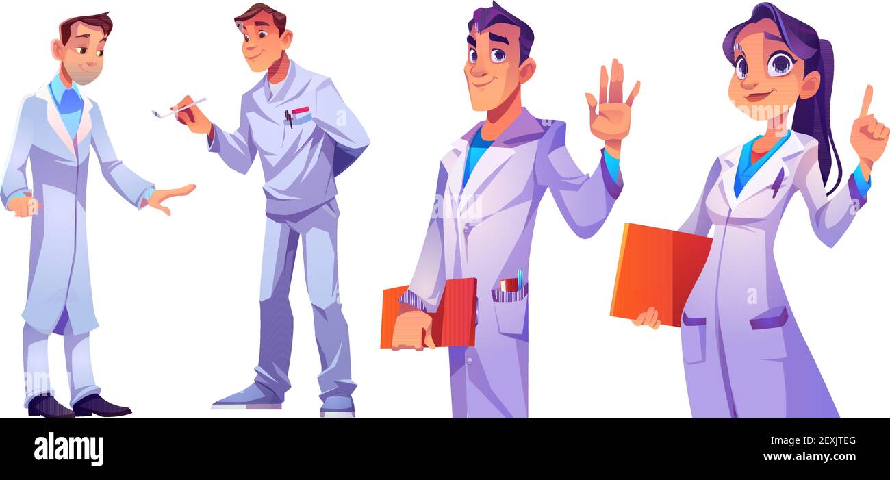 Doctors and nurses hospital healthcare staff set. Characters in medical ...