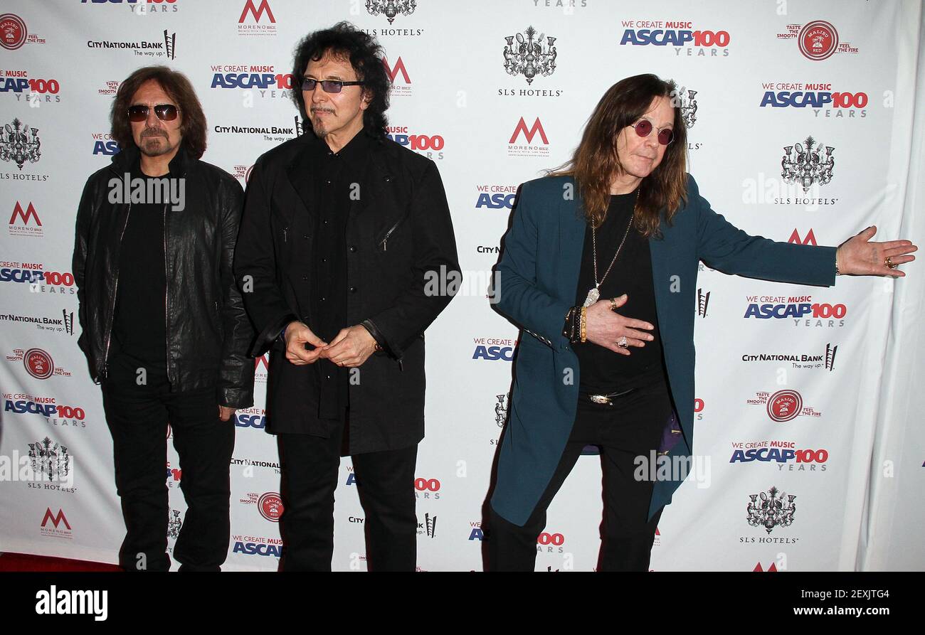 Ozzy Osbourne, Tony Iommi, Geeze Butler attend the ASCAP 2014 Grammy ...