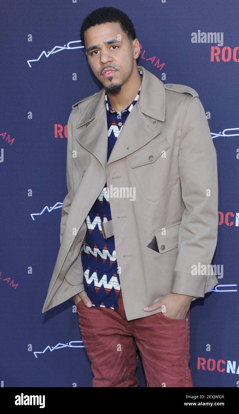 J. Cole arrives at the Roc Nation Pre-Grammy Brunch in Beverly Hills ...