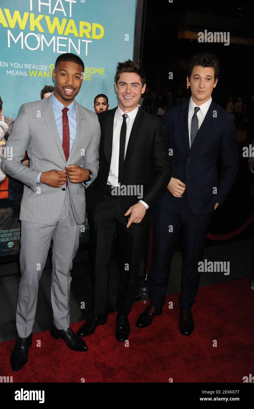 L-R: Michael B. Jordan, Zac Efron, Miles Teller attends That Awkward ...